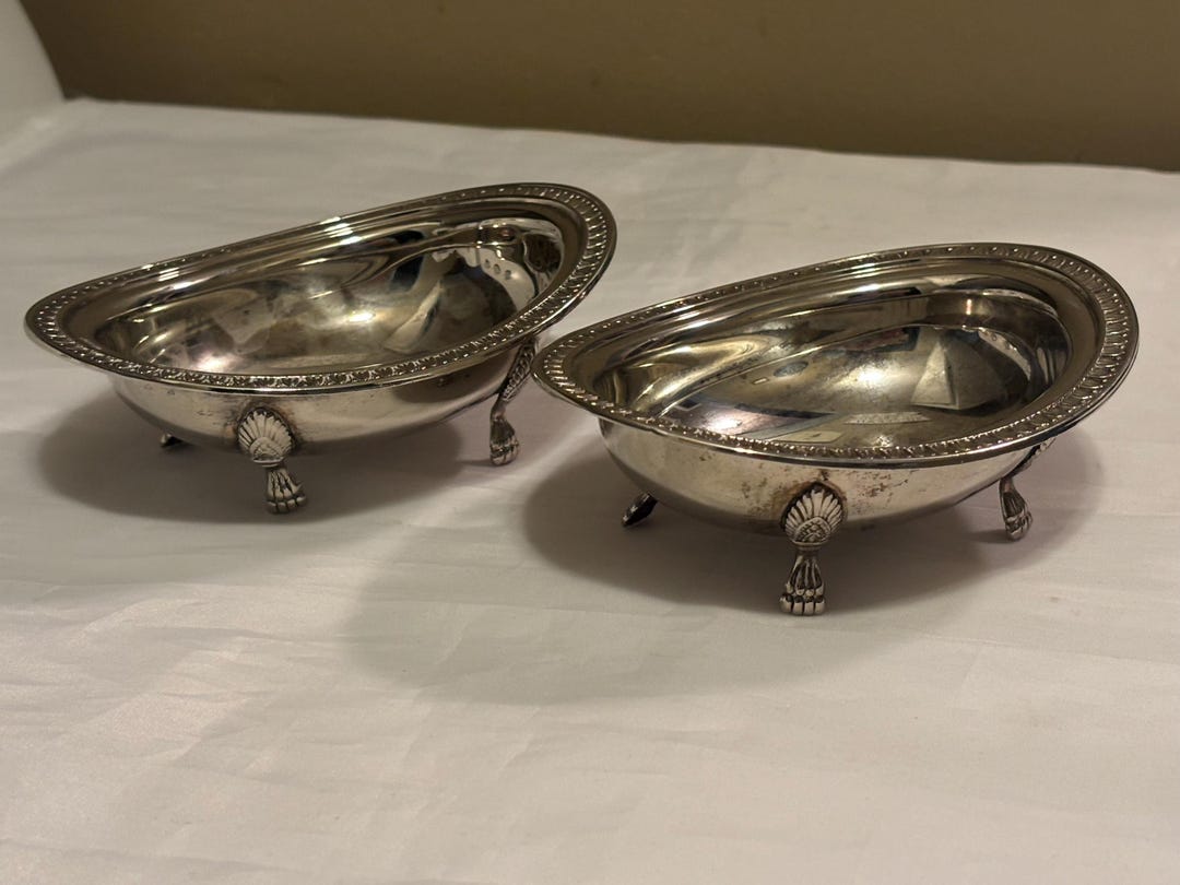 Edwardian Italy Silver Plated Ornate Footed Open Salt Cellers - Etsy