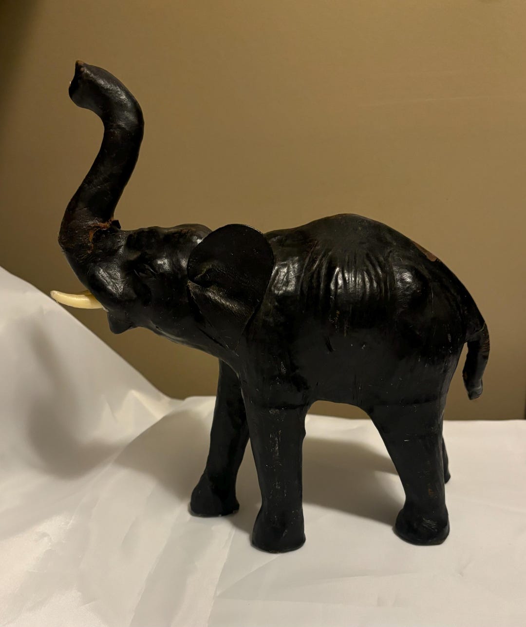 Leather Wrapped Elephant Statue Sculpture - Etsy