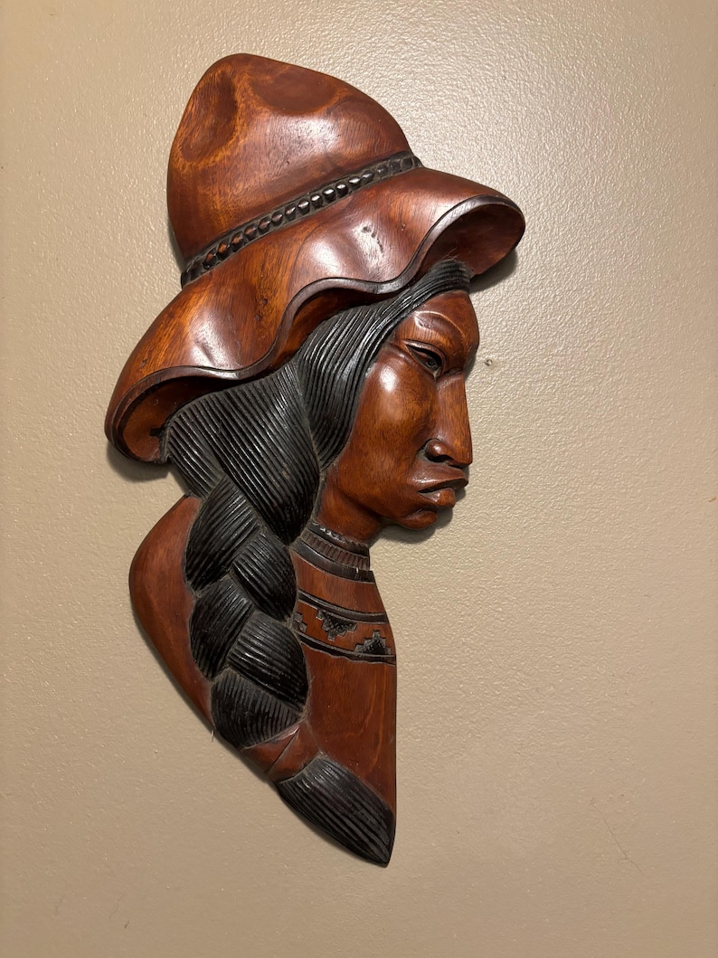 Pair of Intricate Carved Teak Wood Male and Female Figures - Etsy
