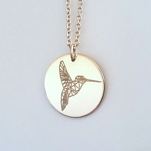 Hummingbird Necklace Gold Hummingbird Rose Gold Humming - Etsy