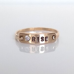 Name and Birthstone Ring - Personalized Ring With Stone - Diamond ...