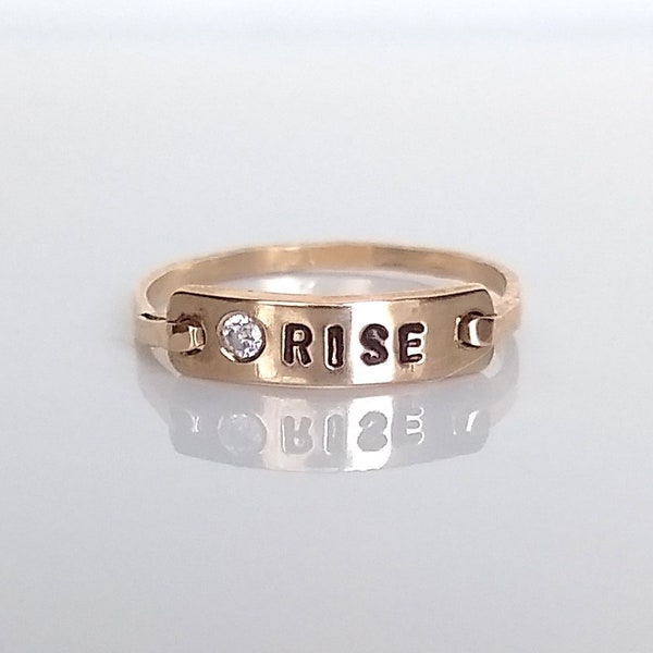 Nameplate Ring - Etsy