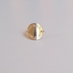 Gold Coordinate Ring - Round GPS Ring - Latitude Longitude - Location ...