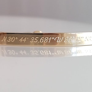 Gold Coordinate Bracelet - Latitude Longitude Bracelet - GPS ...