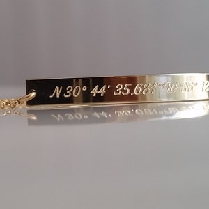 Gold Coordinate Bracelet - Latitude Longitude Bracelet - GPS ...