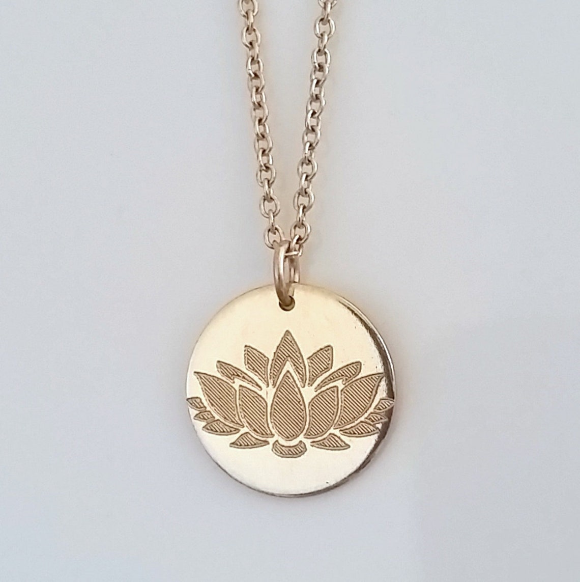 Lotus Flower Necklace Lotus Flower Yoga Necklace - Etsy