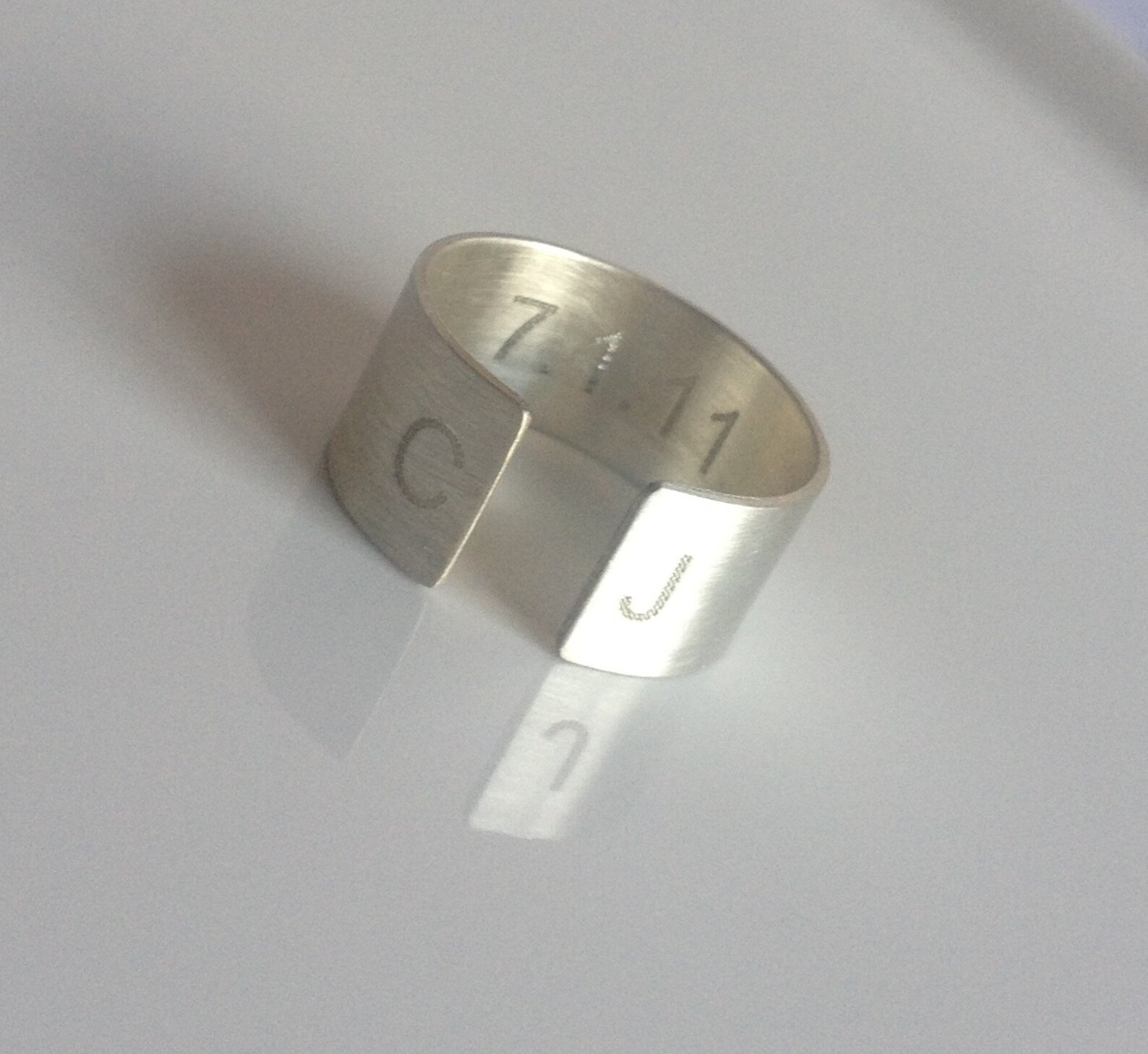 Men's Initial Ring personalized Sterling Silver Ring - Etsy