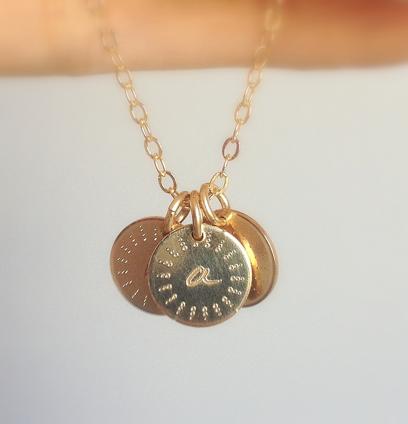Personalized Gold Charm Necklace Gold Initial Necklace - Etsy