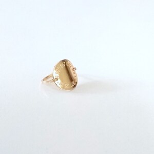 Gold Coordinate Ring - Round GPS Ring - Latitude Longitude - Location ...