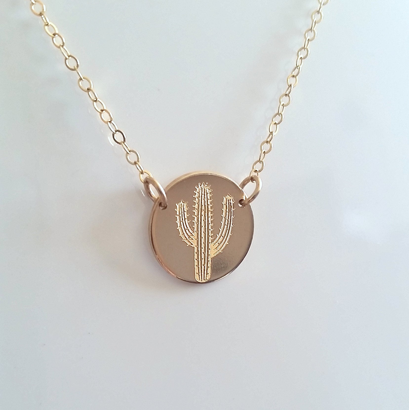 Cactus Necklace Gold Cactus Pendant Southwest Necklace - Etsy