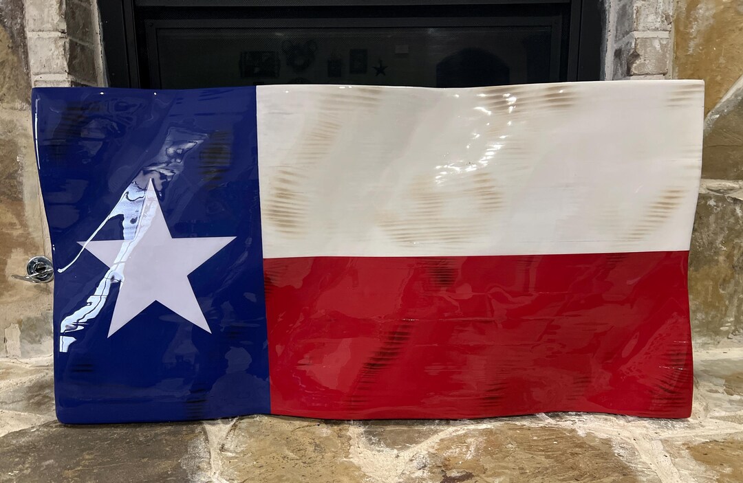 Hand Carved, Solid Wood Texas Flag Wall Decor - Etsy