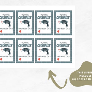 You're Ofishally the Best Dad Gift Tag, Father's Day Gift Tag, Fishing ...