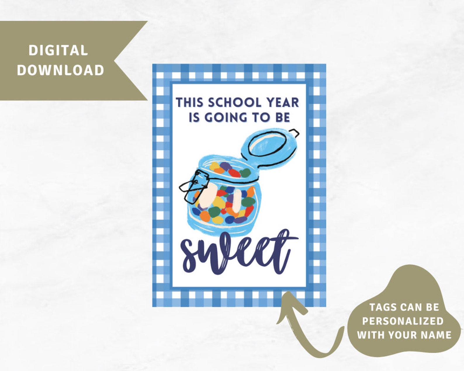This School Year is Going to Be Sweet Gift Tag, Back to School Gift Tag ...