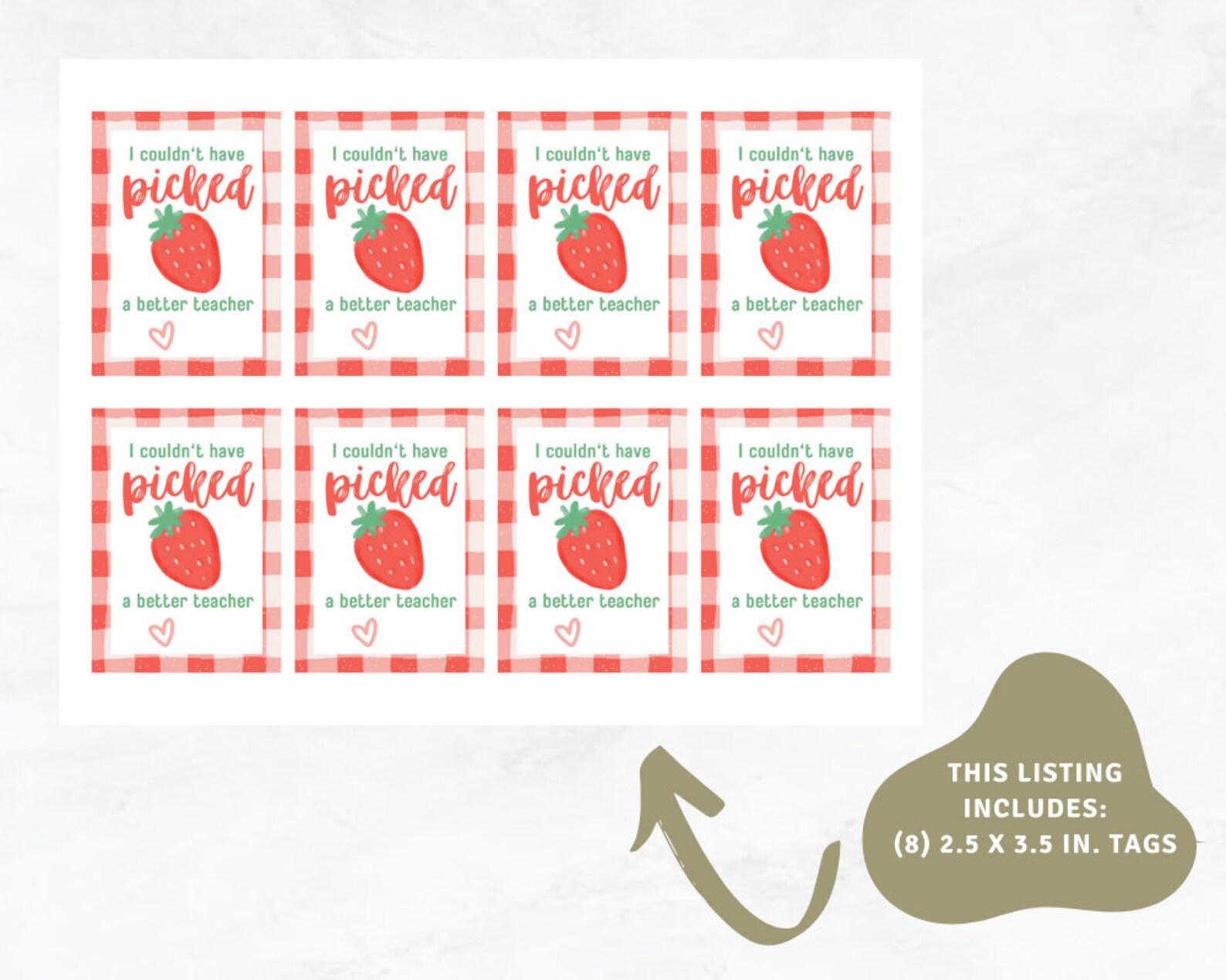 Couldn't Have Picked a Better Teacher Gift Tag, Teacher Appreciation ...