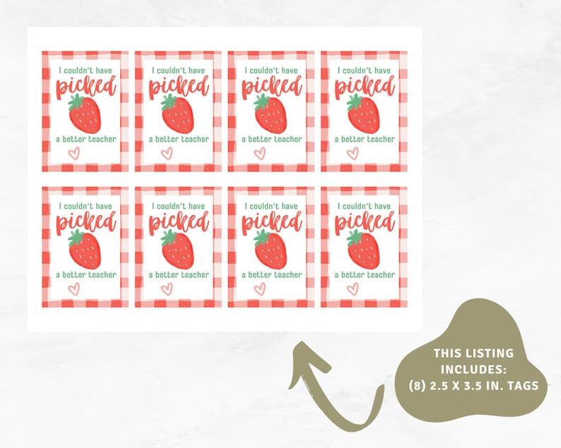 Couldn't Have Picked a Better Teacher Gift Tag, Teacher Appreciation ...