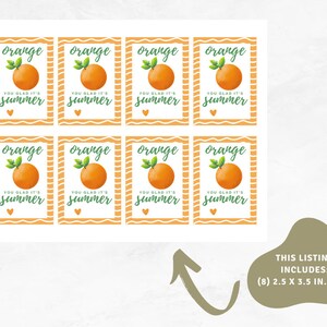 Orange You Glad It's Summer Gift Tag, Teacher Appreciation Gift Tag ...