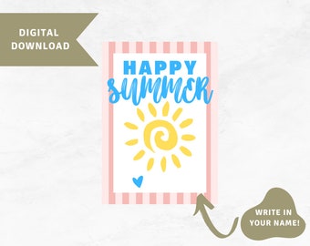 Orange You Glad It's Summer Gift Tag, Teacher Appreciation Gift Tag ...