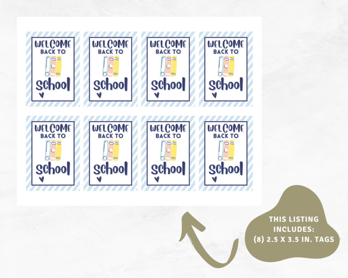 Welcome Back to School Gift Tag, Back to School Gift Tag, Teacher Gift ...