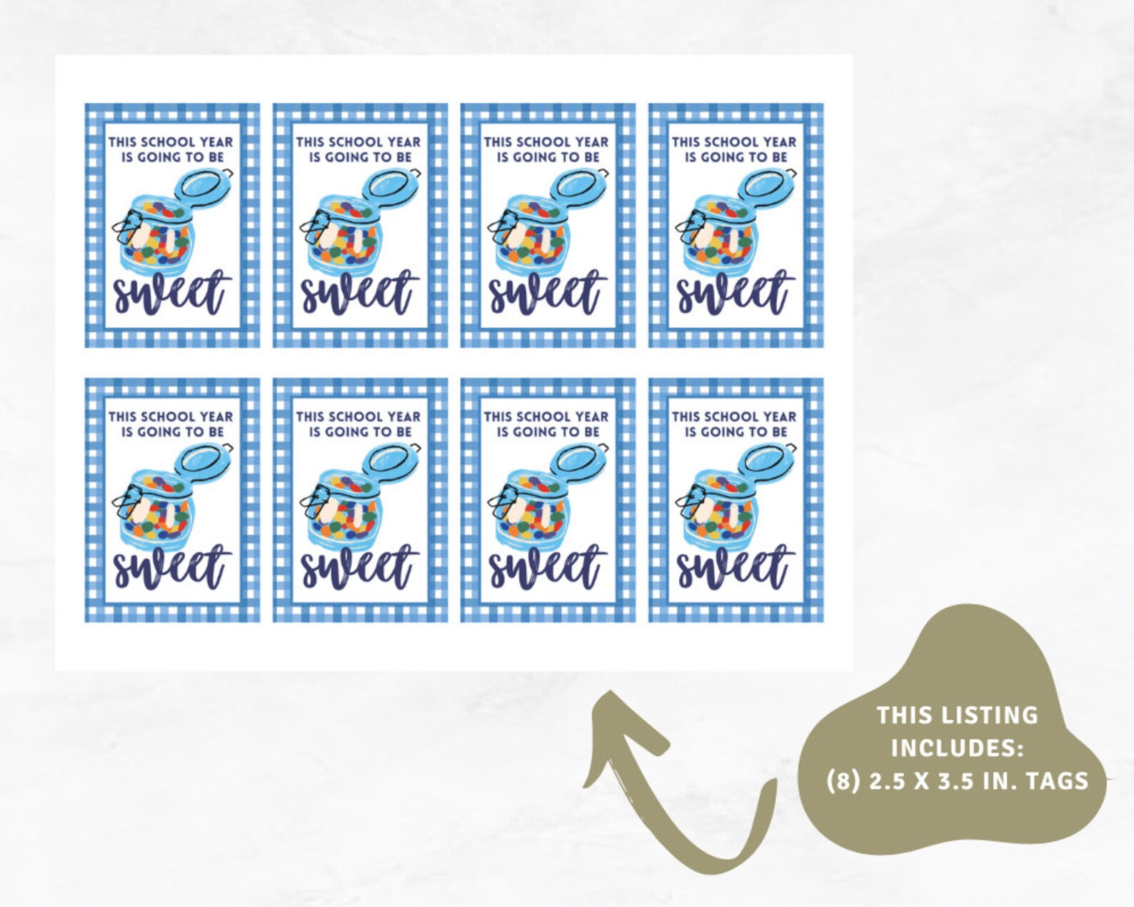 This School Year is Going to Be Sweet Gift Tag, Back to School Gift Tag ...