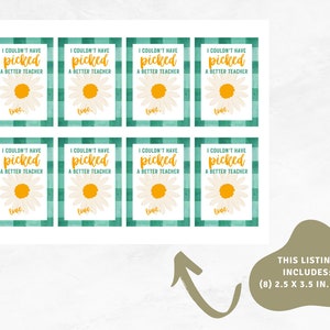 Couldn't Have Picked a Better Teacher Gift Tag, Teacher Appreciation ...