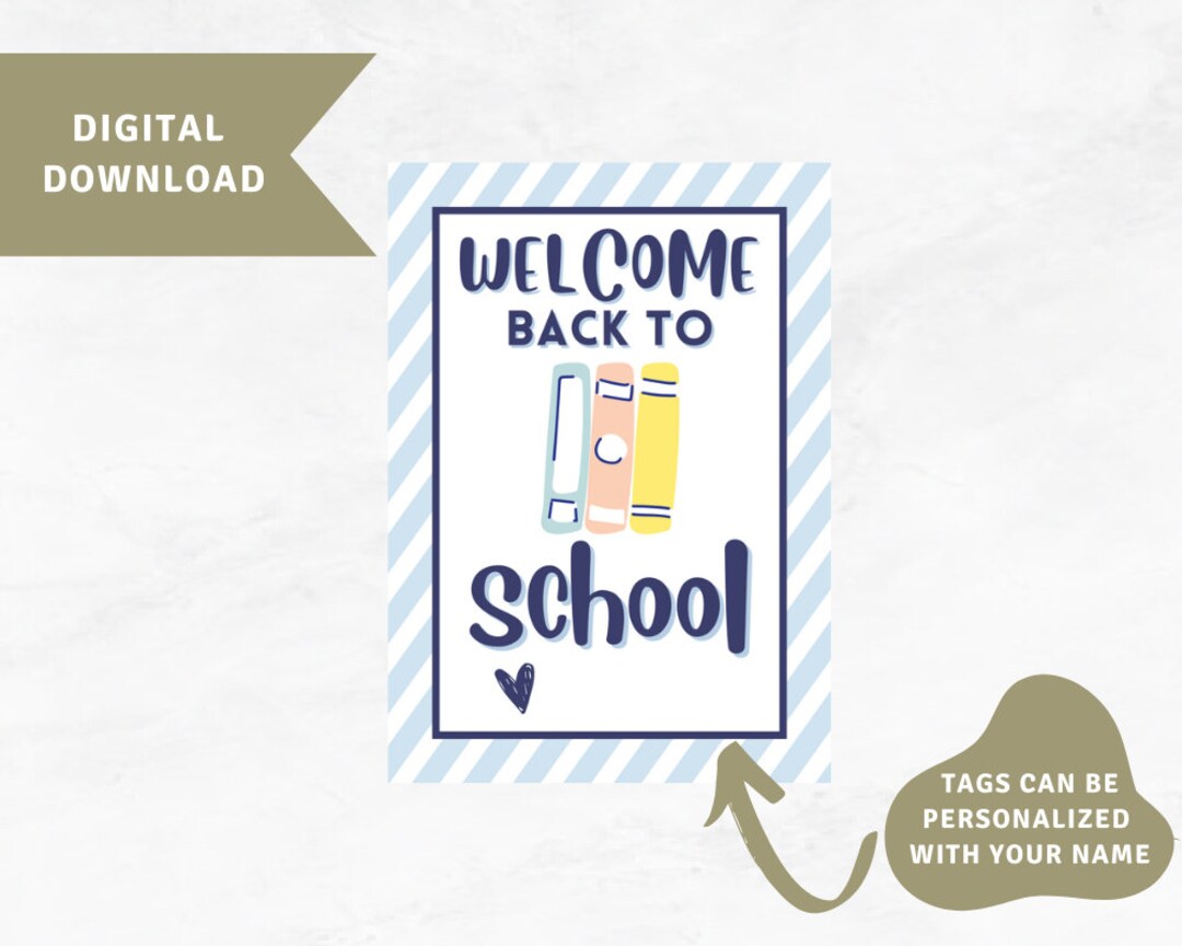 Welcome Back to School Gift Tag, Back to School Gift Tag, Teacher Gift ...