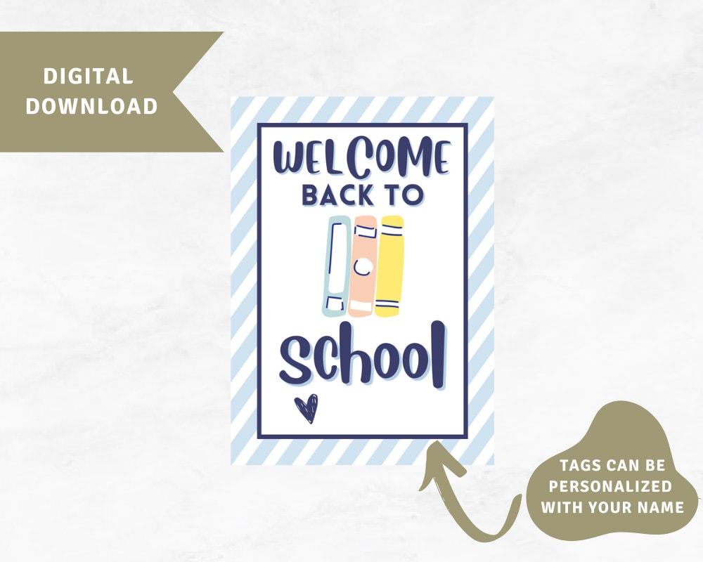Welcome Back to School Gift Tag, Back to School Gift Tag, Teacher Gift ...