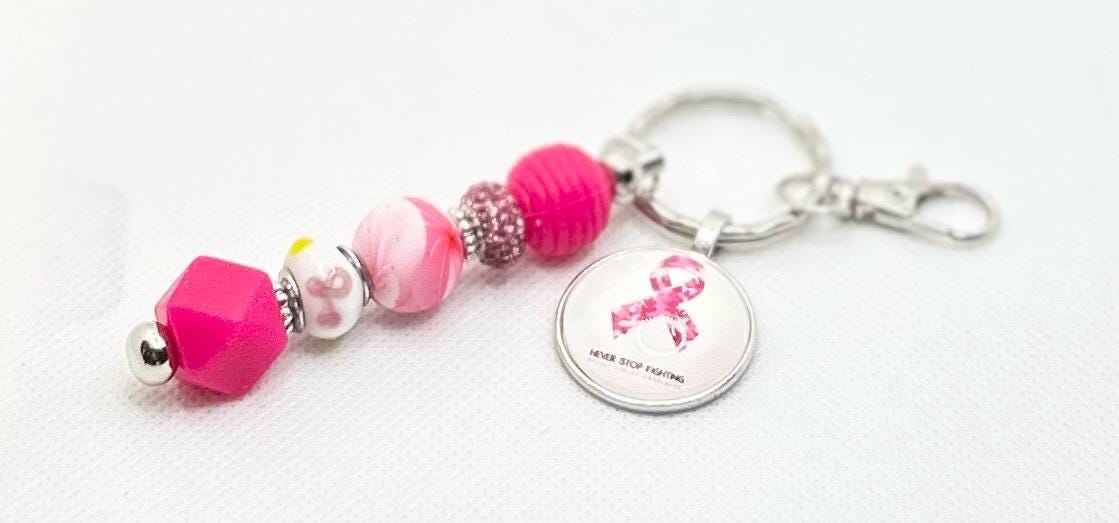 Breast Cancer Keychain, Breast Cancer Awareness, Pink Ribbon, Pink ...