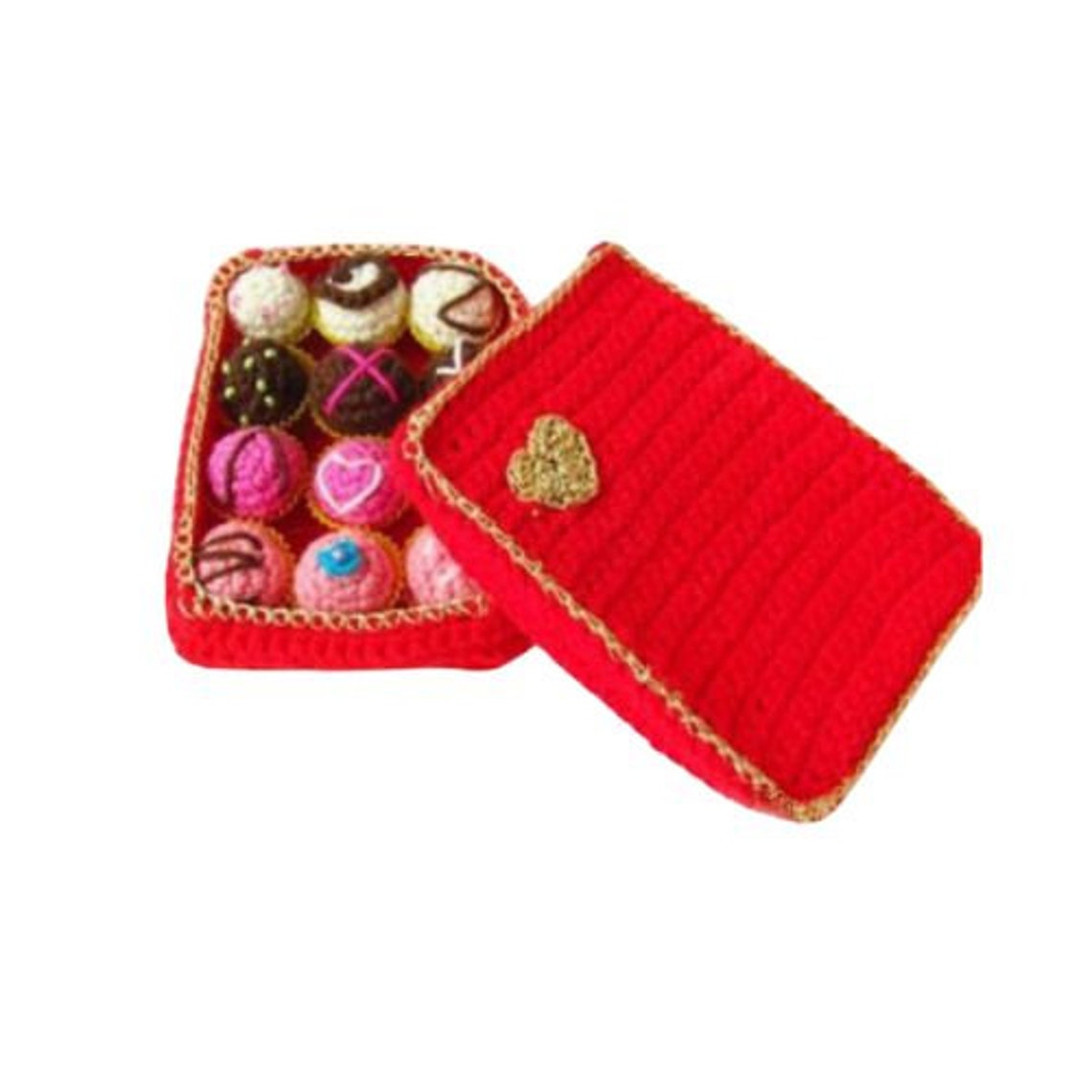 Valentine's Day Box of Chocolates Crochet Pattern PDF Download - Etsy