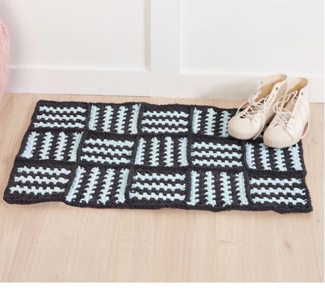 Moss Stitch Rug Crochet Pattern - Etsy