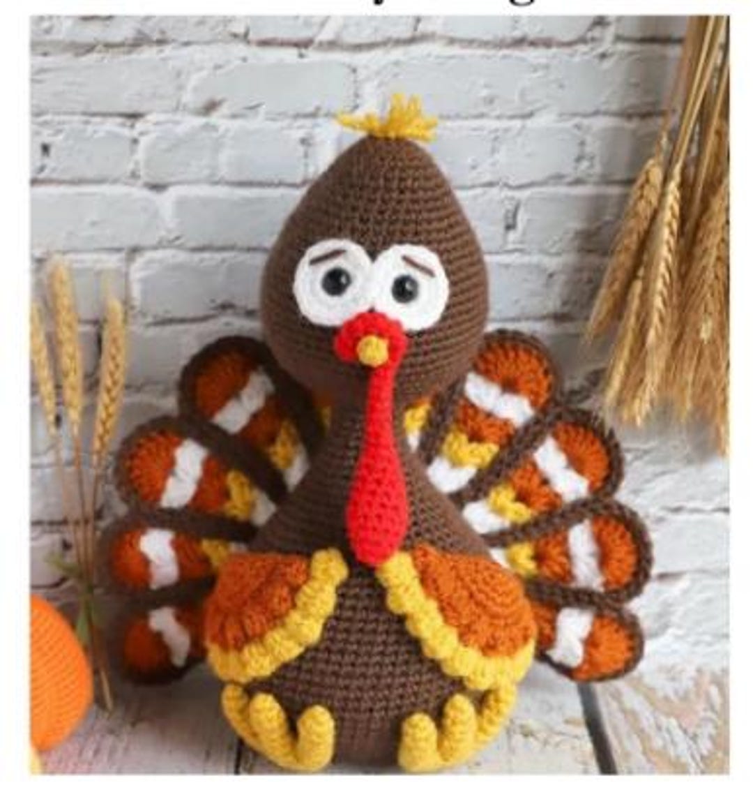 Thanksgiving Halloween Autumn Crochet Turkey Amigurumi (pattern Only ...