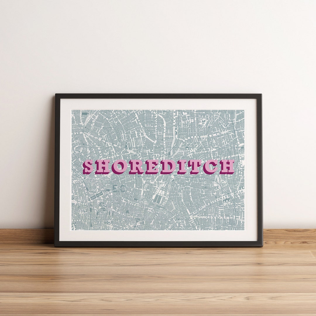 Shoreditch Map Screen Print - Etsy