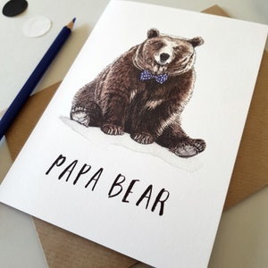Papa Bear Father's Day Card - Etsy