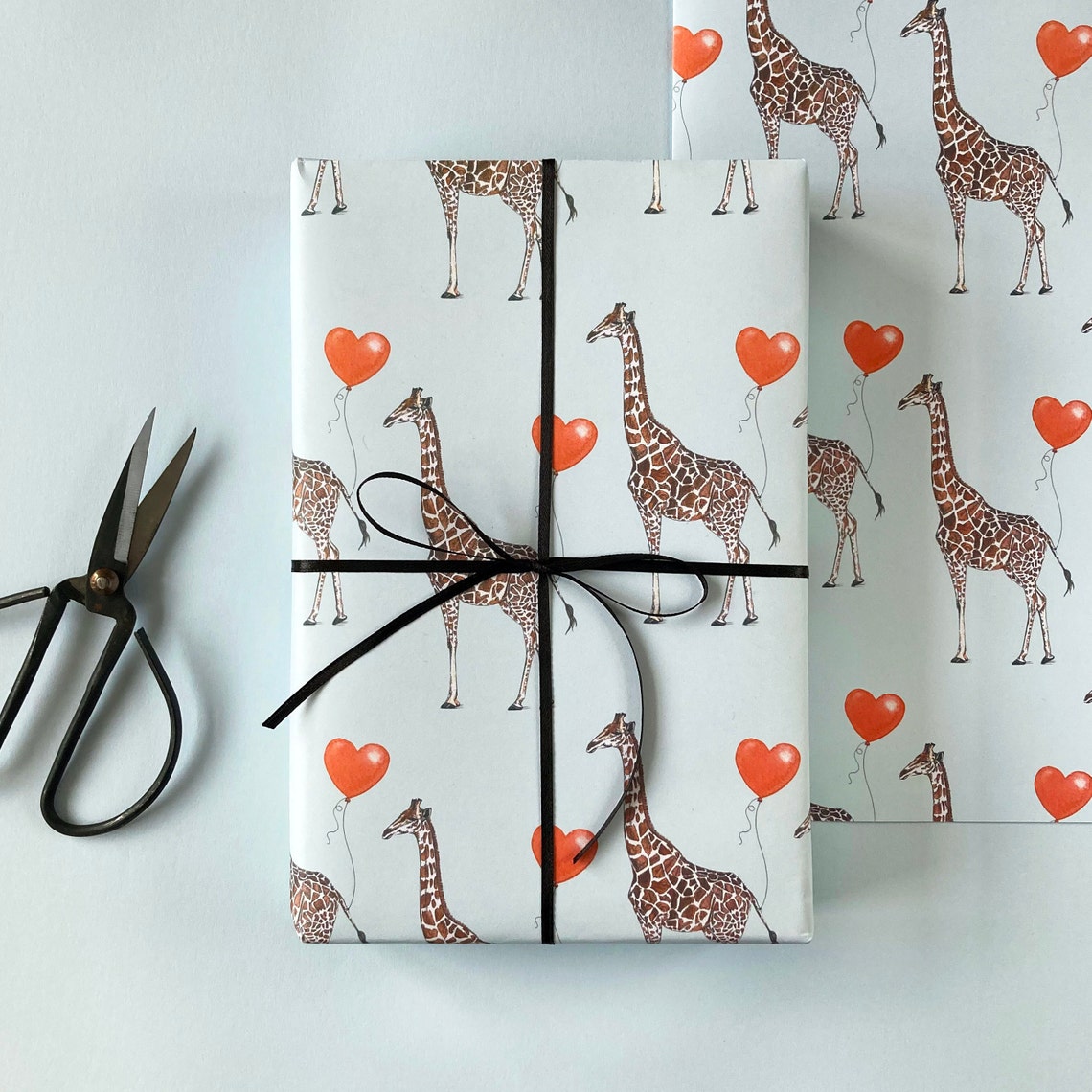Giraffe Me Crazy Wrapping Paper Giraffe Heart Gift Wrap Gift - Etsy