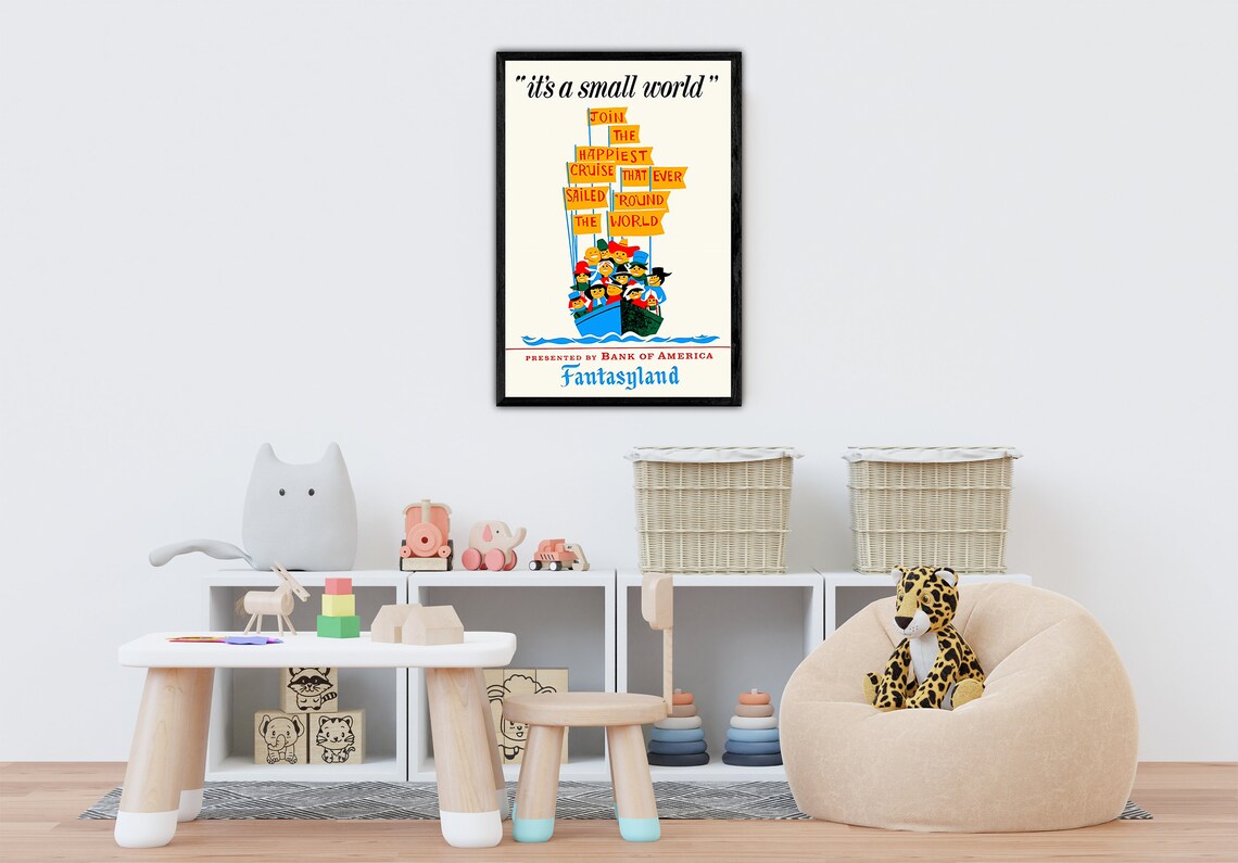 Its a Small World Poster Vintage Poster DIY Printable Wall - Etsy