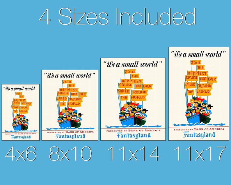 Its a Small World Poster Vintage Poster DIY Printable Wall - Etsy