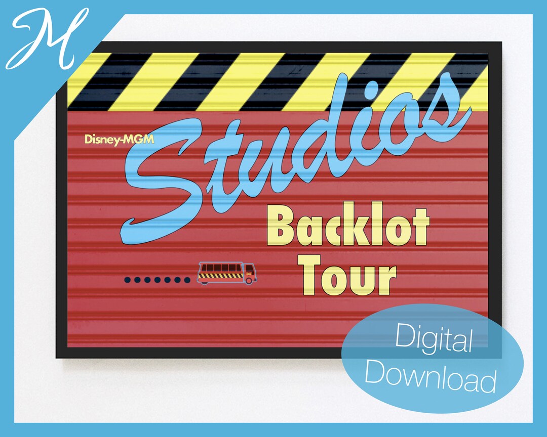 Studio Backlot Tour Poster | Vintage Attraction Poster| DIY Printable ...