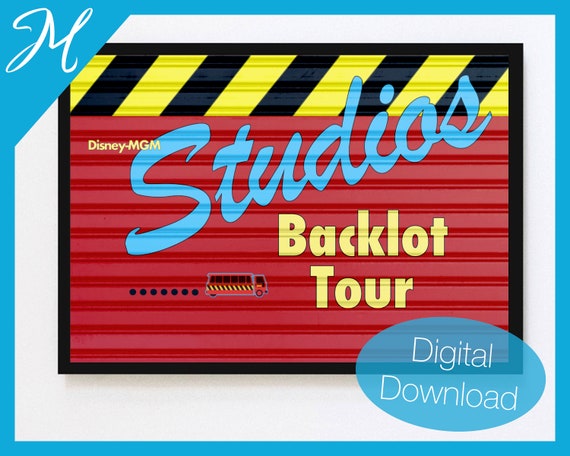 Studio Backlot Tour Poster Vintage Attraction Poster DIY | Etsy