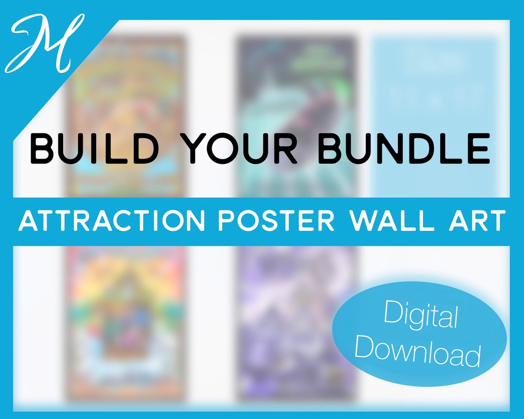 Build Your 4 Pack - Attraction Poster Bundle | Printable Wall Art ...