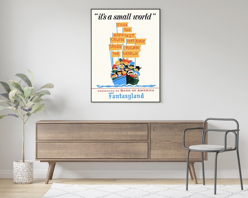 Its a Small World Poster Vintage Poster DIY Printable Wall - Etsy