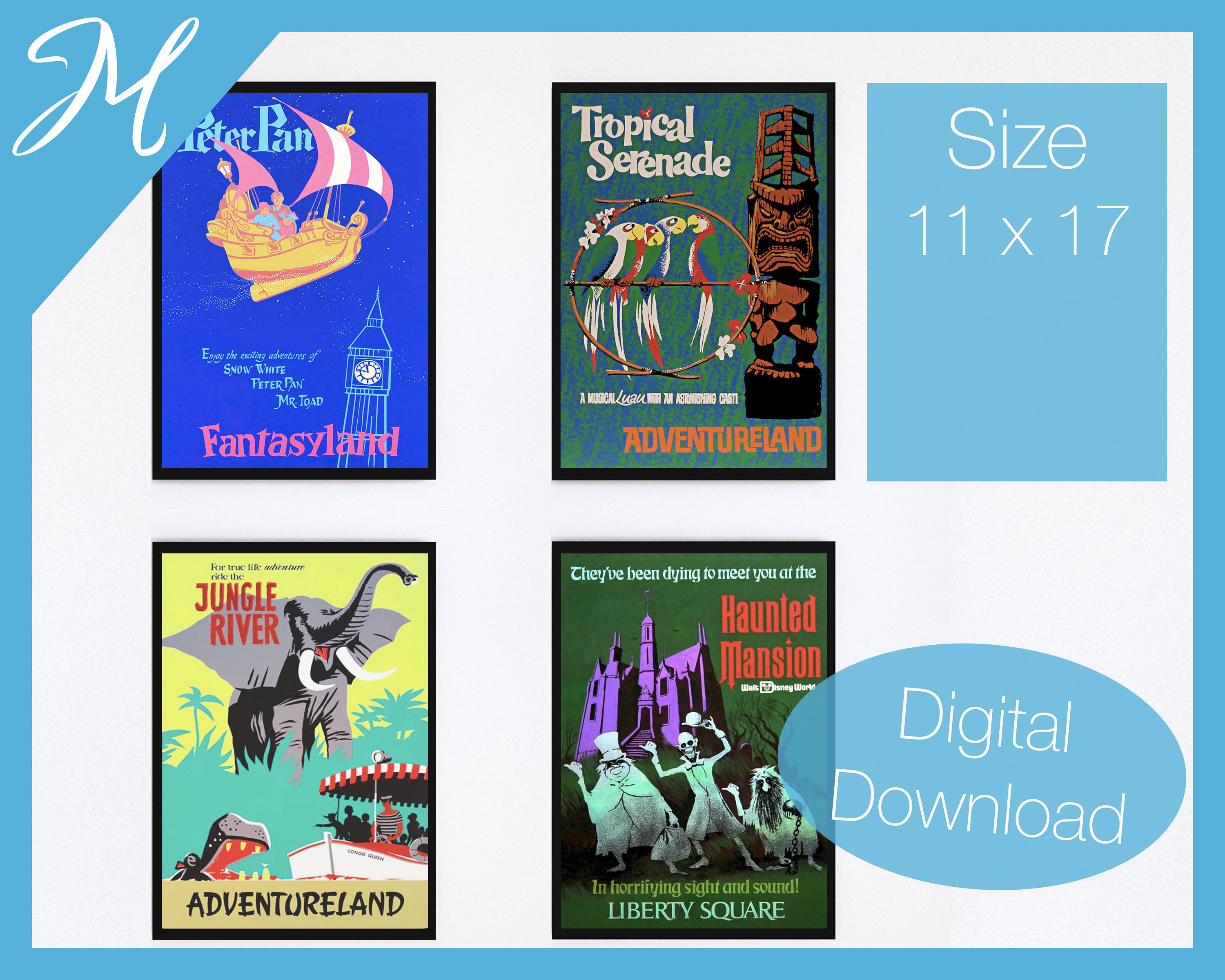 Disneyland Opening Day Poster Disney Attraction poster Magic Kingdom ...