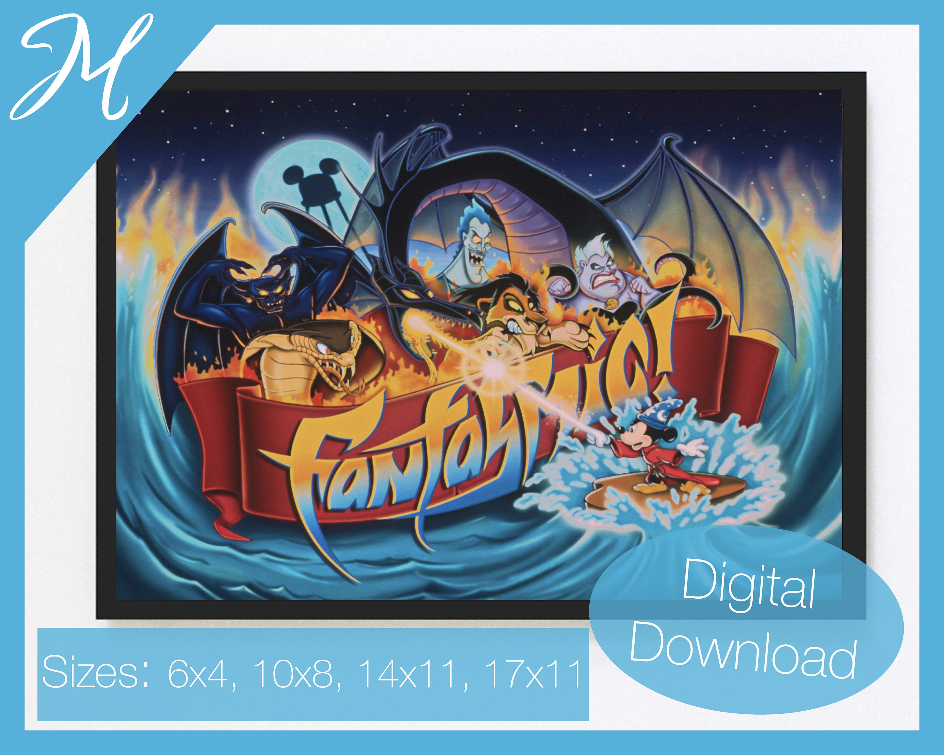 Fantasmic Firework Show Poster Printable Wall Art Home Decor Living ...