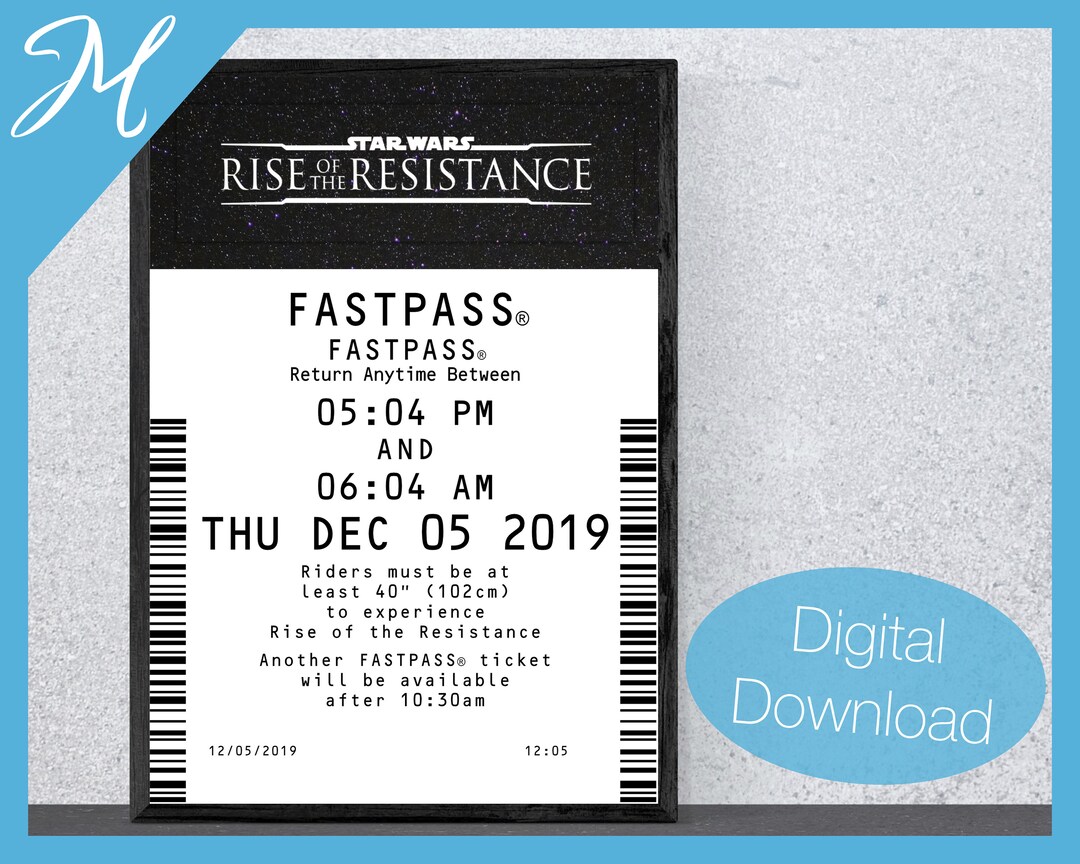 Star Wars Rise of the Resistance Poster | Fastpass Attraction Poster ...