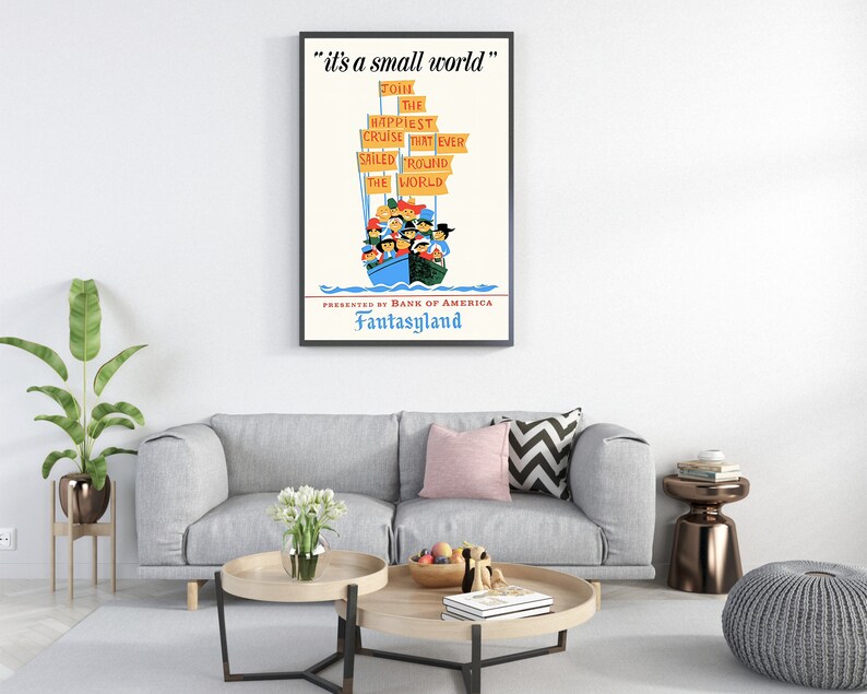 Its a Small World Poster Vintage Poster DIY Printable Wall - Etsy