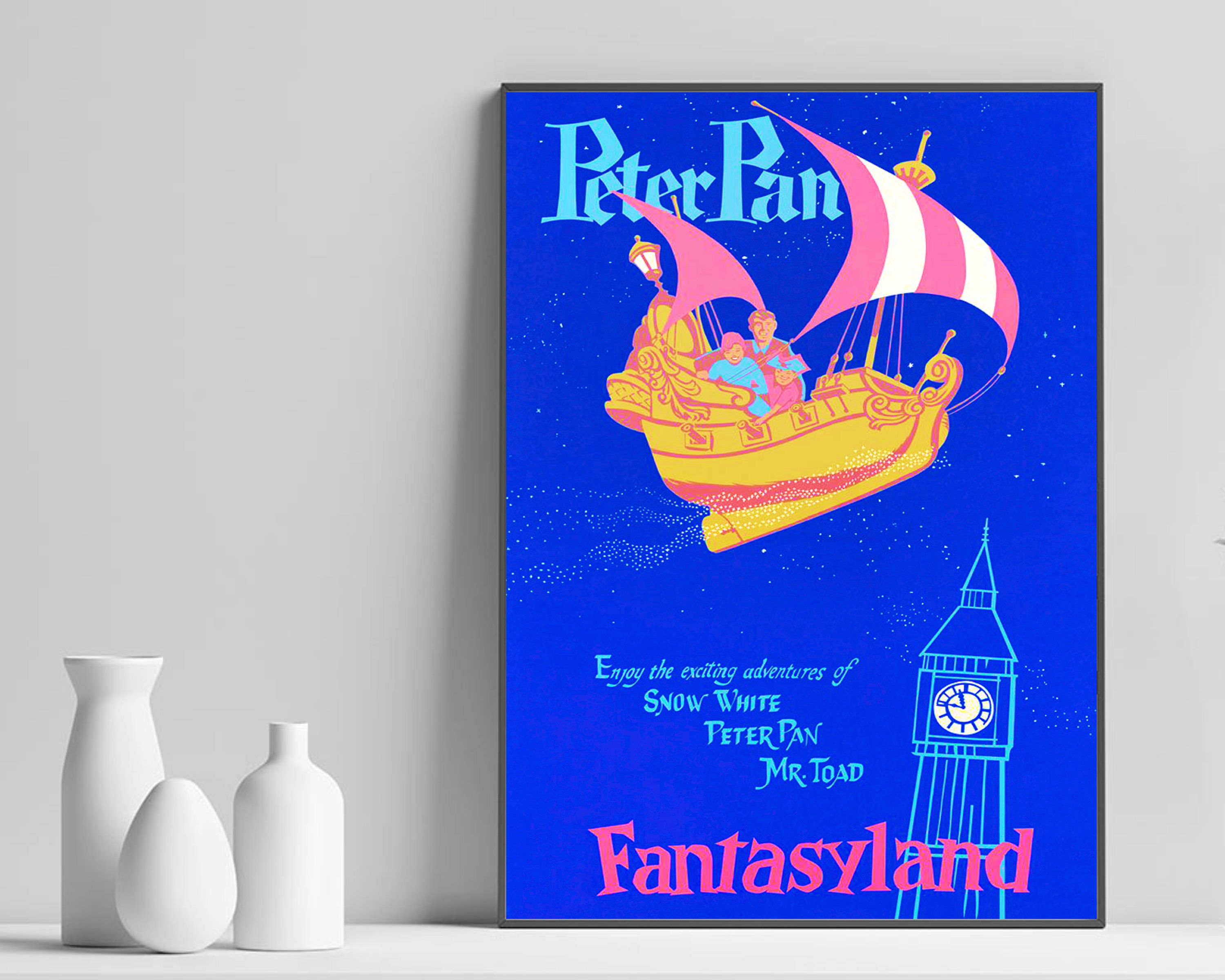 Peter Pans Flight Poster Vintage Poster DIY Printable Wall - Etsy