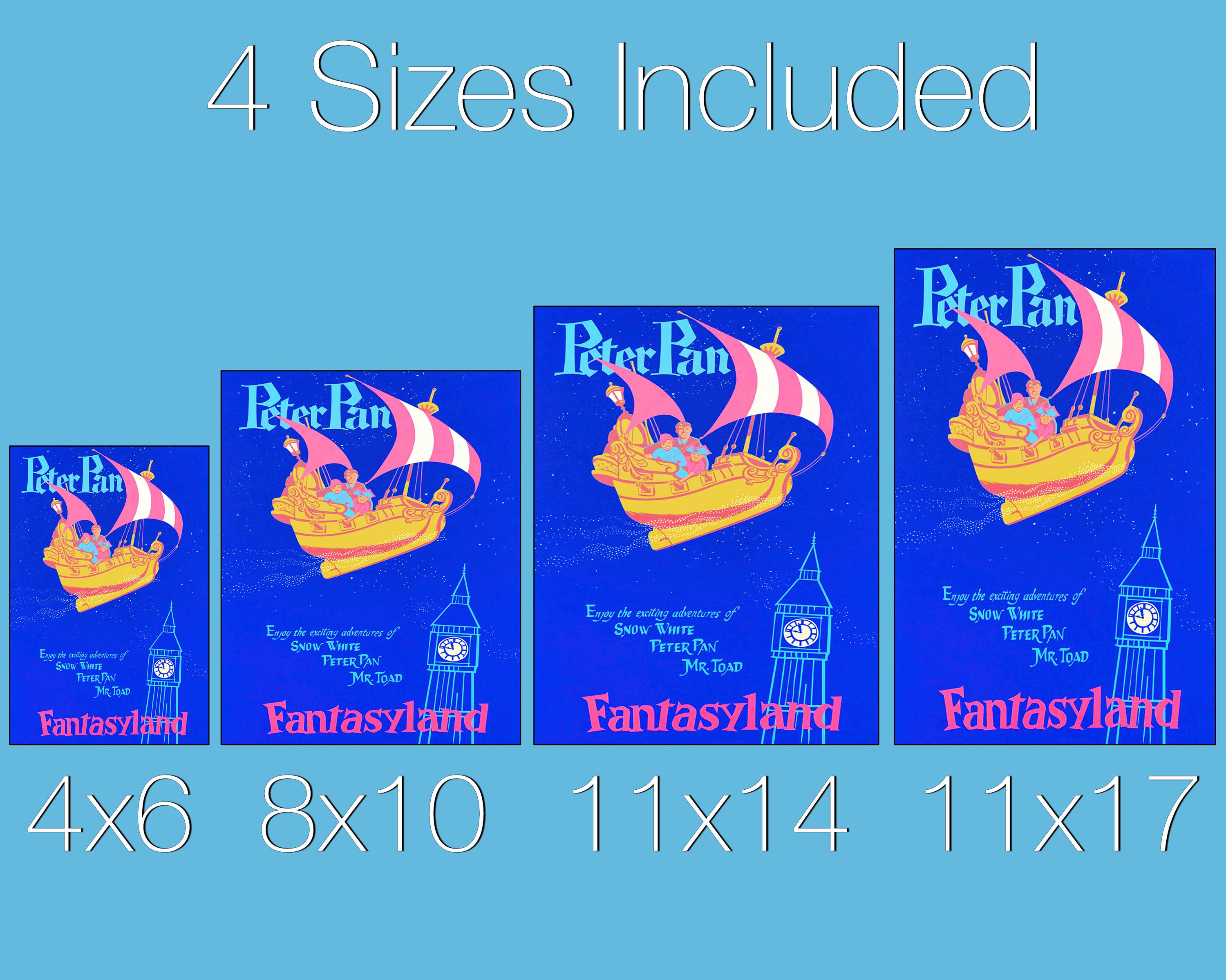 Peter Pans Flight Poster Vintage Poster DIY Printable Wall - Etsy