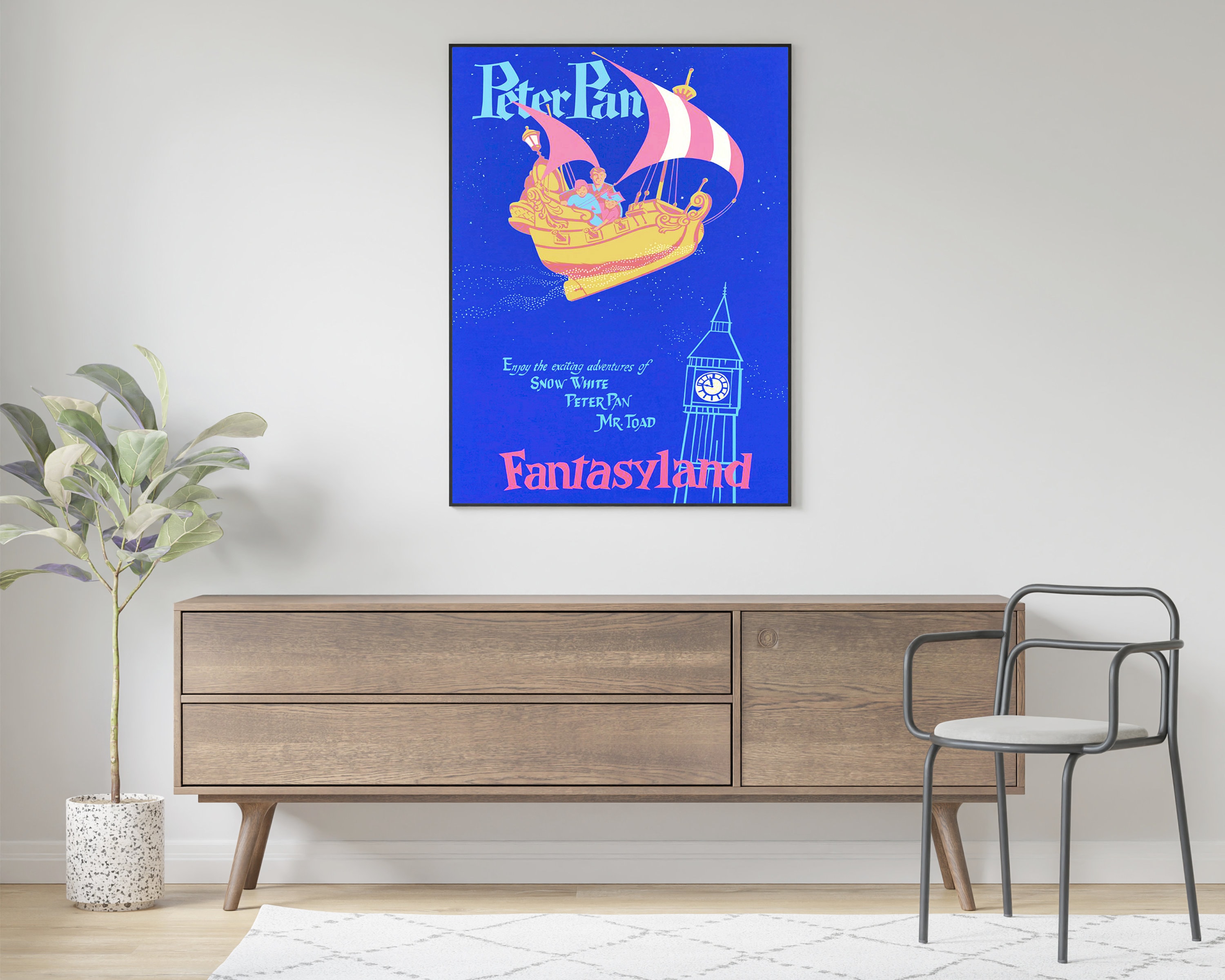 Peter Pans Flight Poster Vintage Poster DIY Printable Wall - Etsy