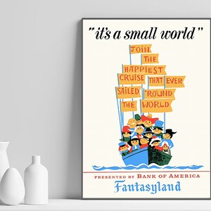 Its a Small World Poster Vintage Poster DIY Printable Wall - Etsy