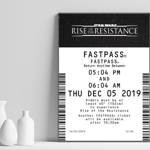 Star Wars Rise of the Resistance Poster | Fastpass Attraction Poster ...