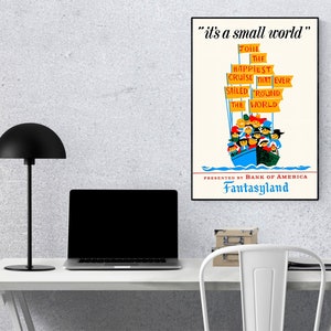 Its a Small World Poster Vintage Poster DIY Printable Wall - Etsy