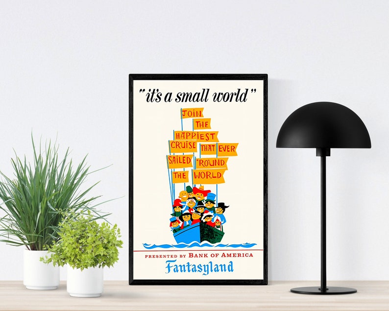 Its a Small World Poster Vintage Poster DIY Printable Wall - Etsy
